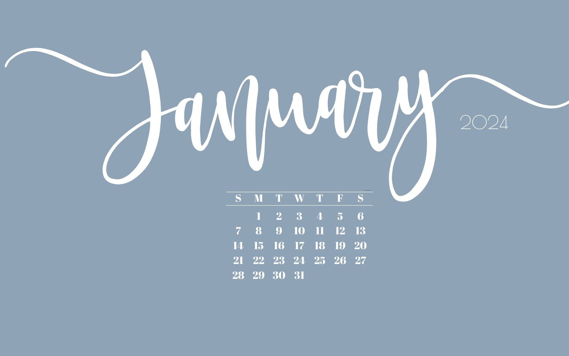 January 2024 Desktop Calendar Wallpaper - TubeWP January 2024 Desktop Calendar Wallpaper - TubeWP
